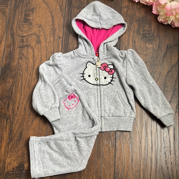 Hello Kitty | Matching Sets | Gray Hello Kitty Hoodie And Pants Sweat ...